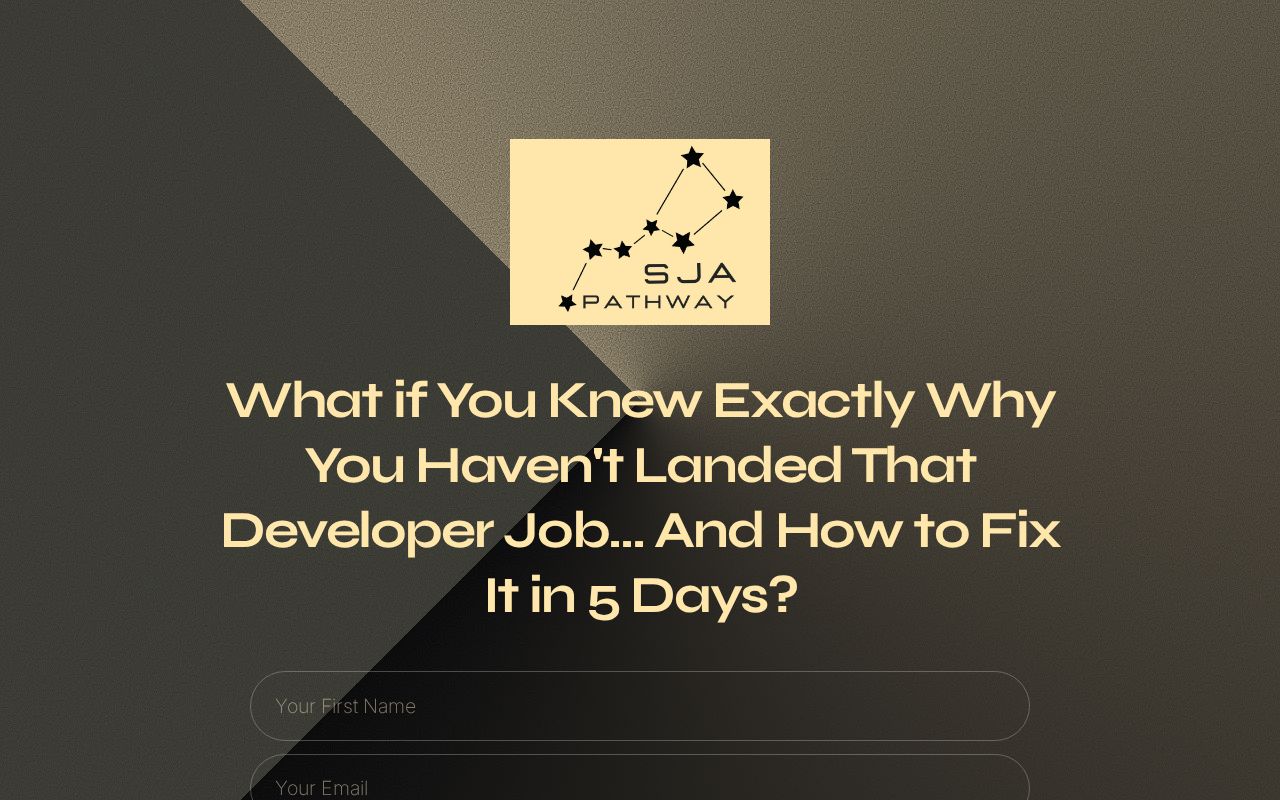 SJA Pathway | Free 5-Day Career Blueprint for Aspiring Developers